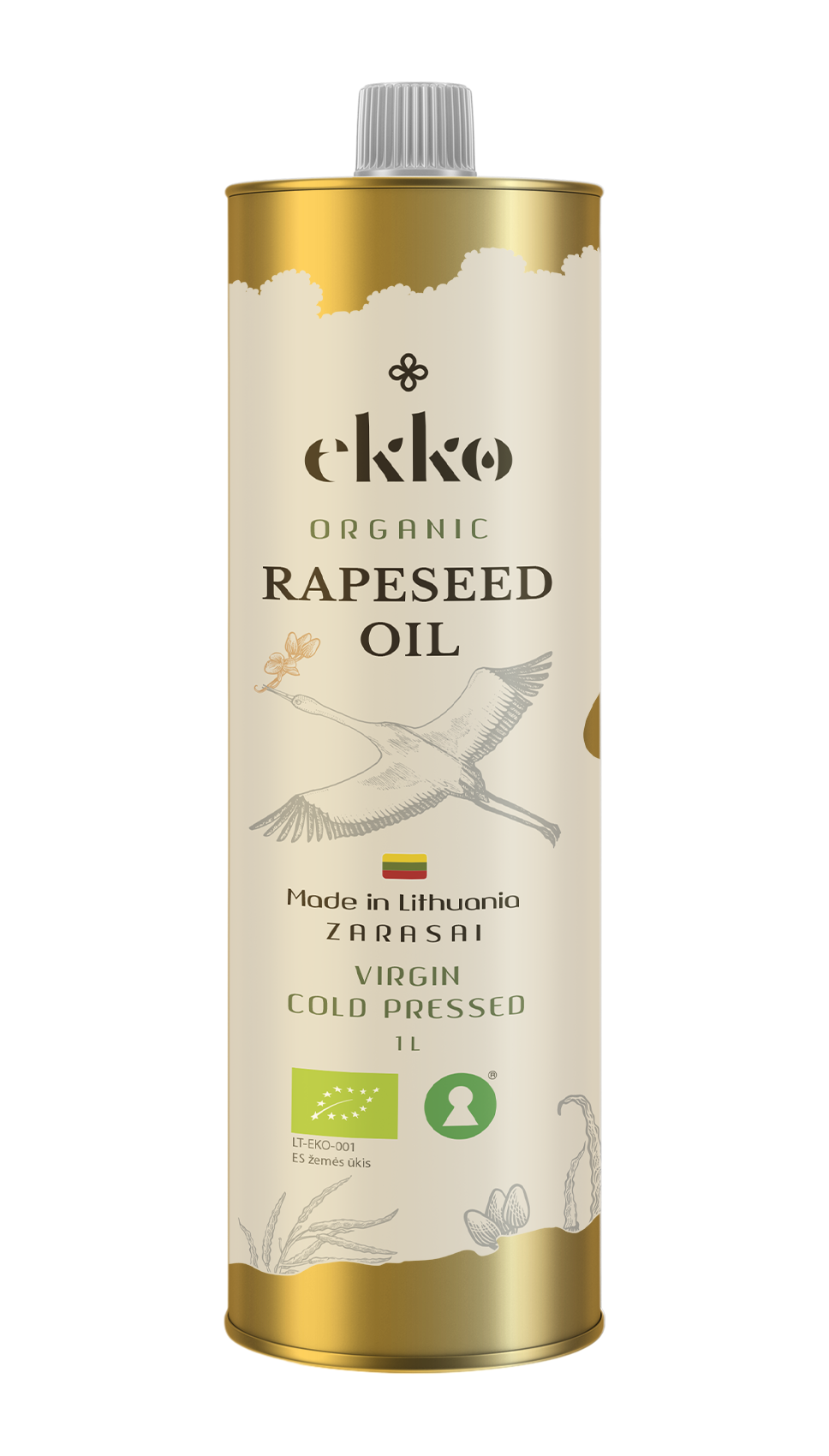 Organic Cold-Pressed Unrefined Rapeseed Oil - ekko.lt